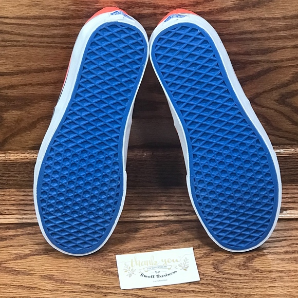Vans | Shoes | Vans Authentic Neon Coral French Blue Shoes | Poshmark